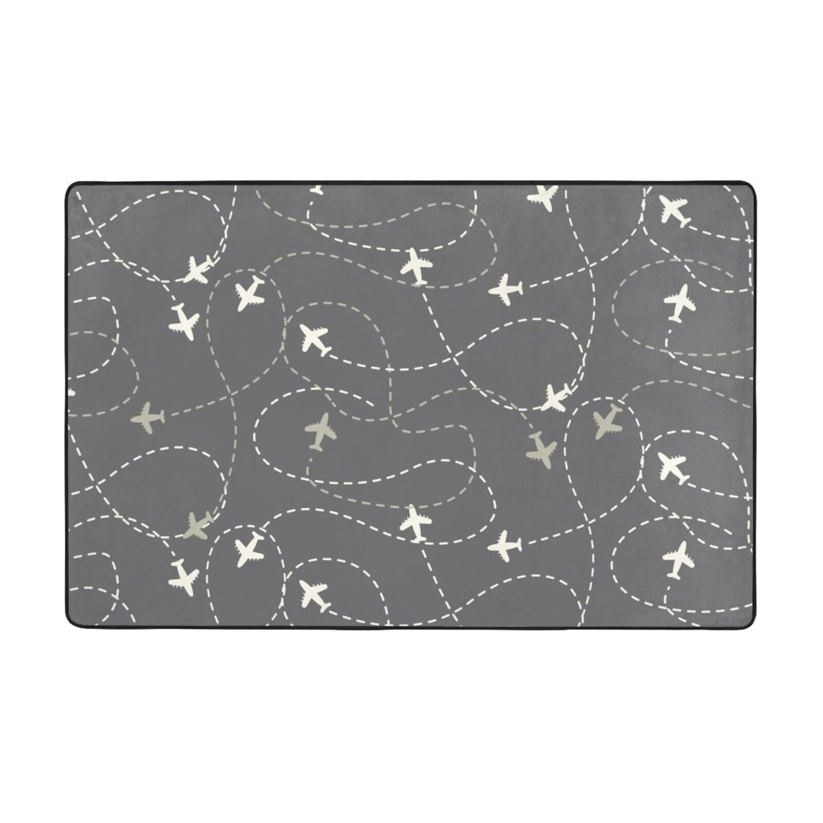 Airplane Routes Around The World Universal Door Mat Indoor Entrance, 60 ...