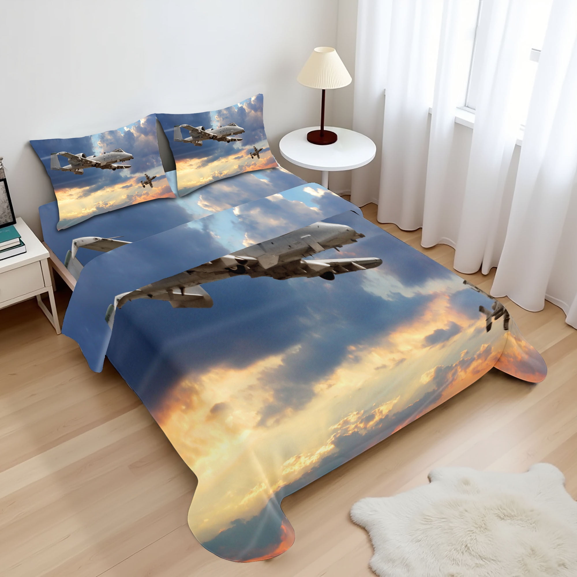 Airplane Sheet Set, Peacekeepers Mission Jet up International Flight ...