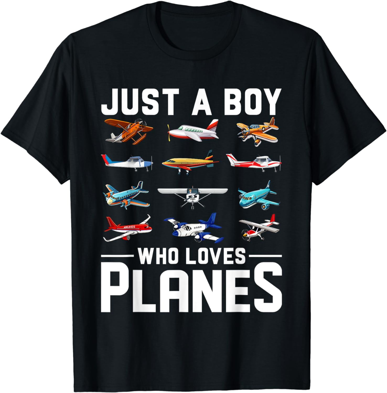 Airplane Shirt Funny Flight Plane Flying Boys Girls Aviator T-Shirt ...