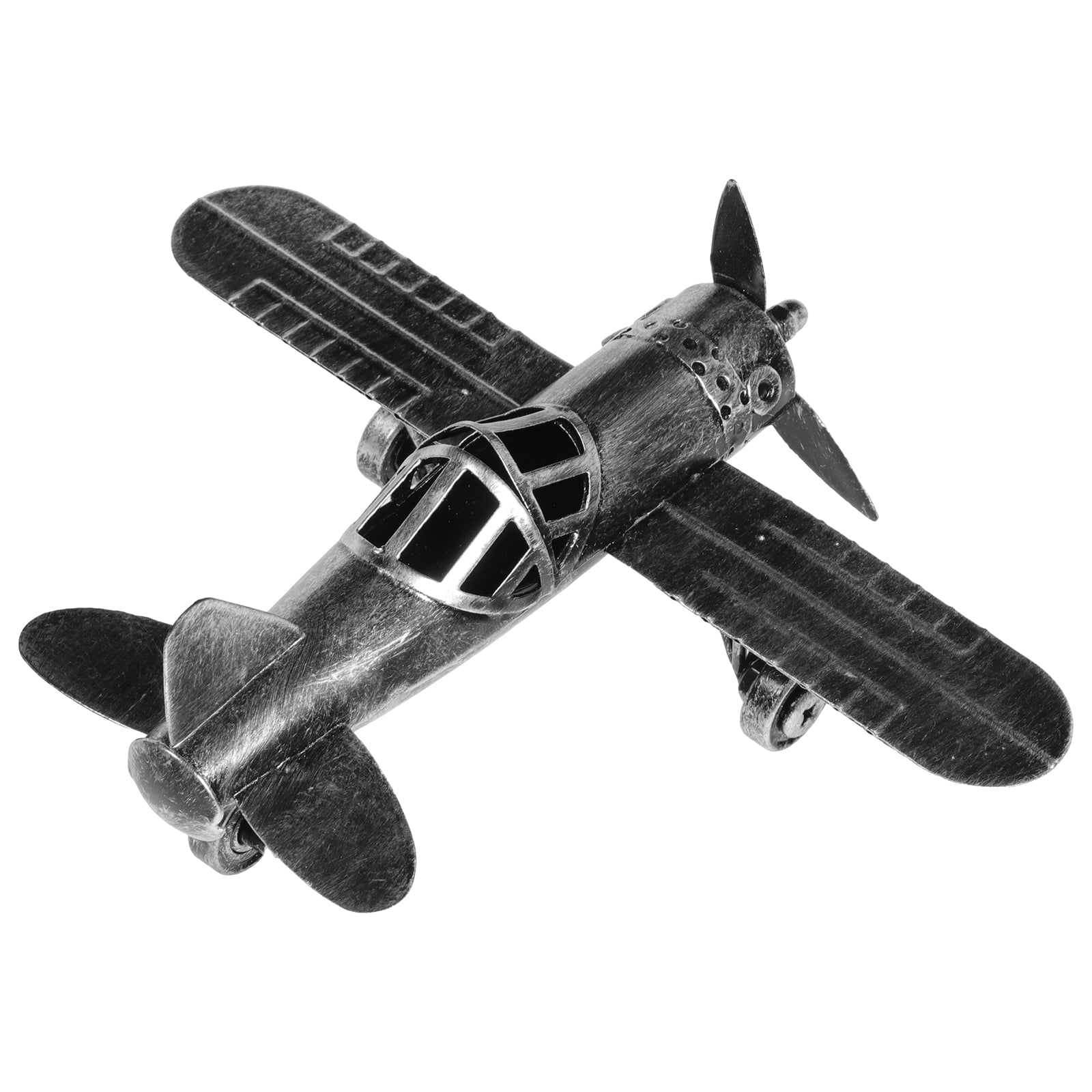 Airplane Statue Jet Wrought Iron Model for Kids Room Decor Cafe ...