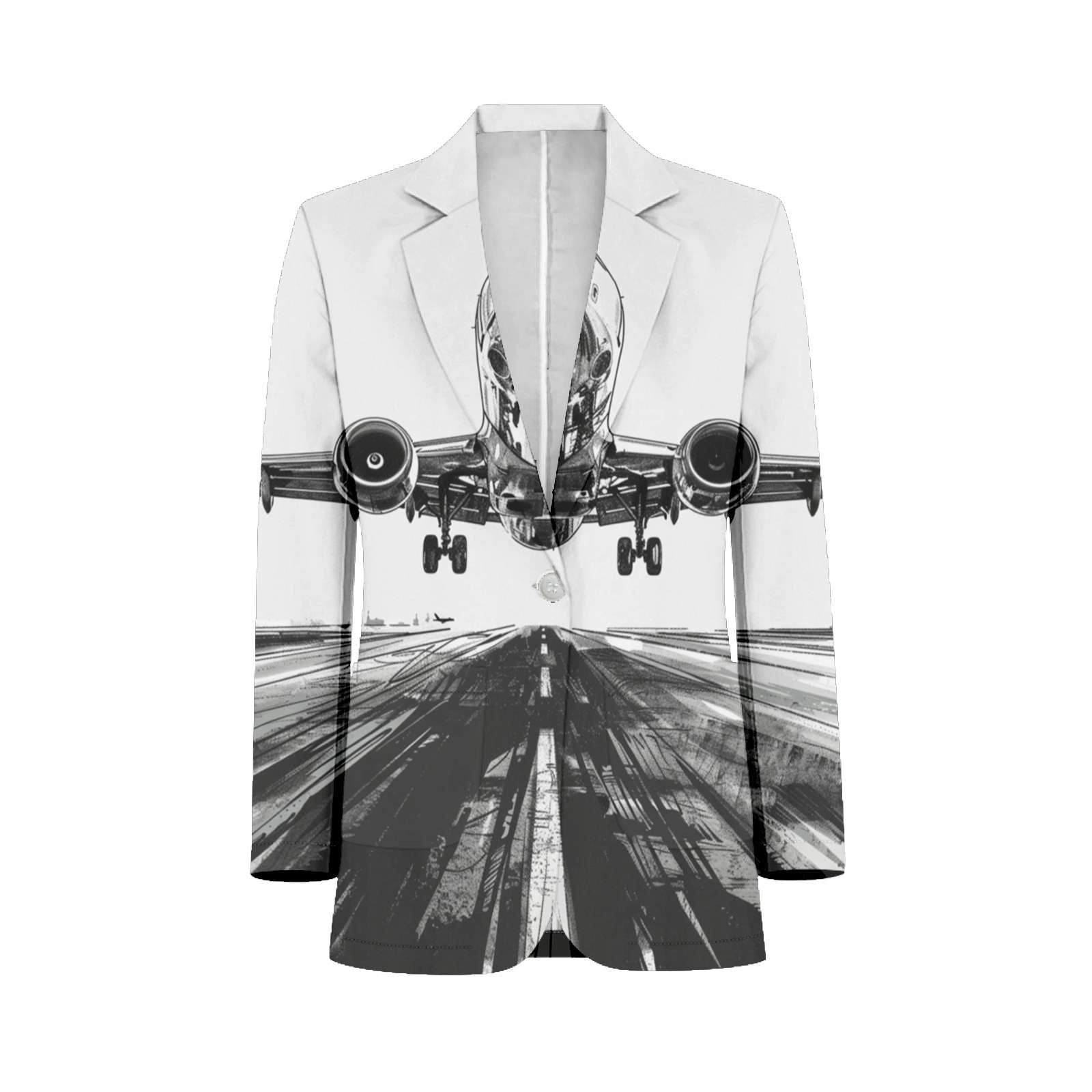 Airplane Takeoff Customized Men's Suits full man Shawl Collar Gentleman ...