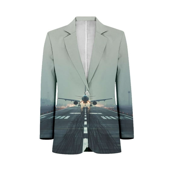 Airplane Takeoff Customized Men's Suits full man Shawl Collar Gentleman ...
