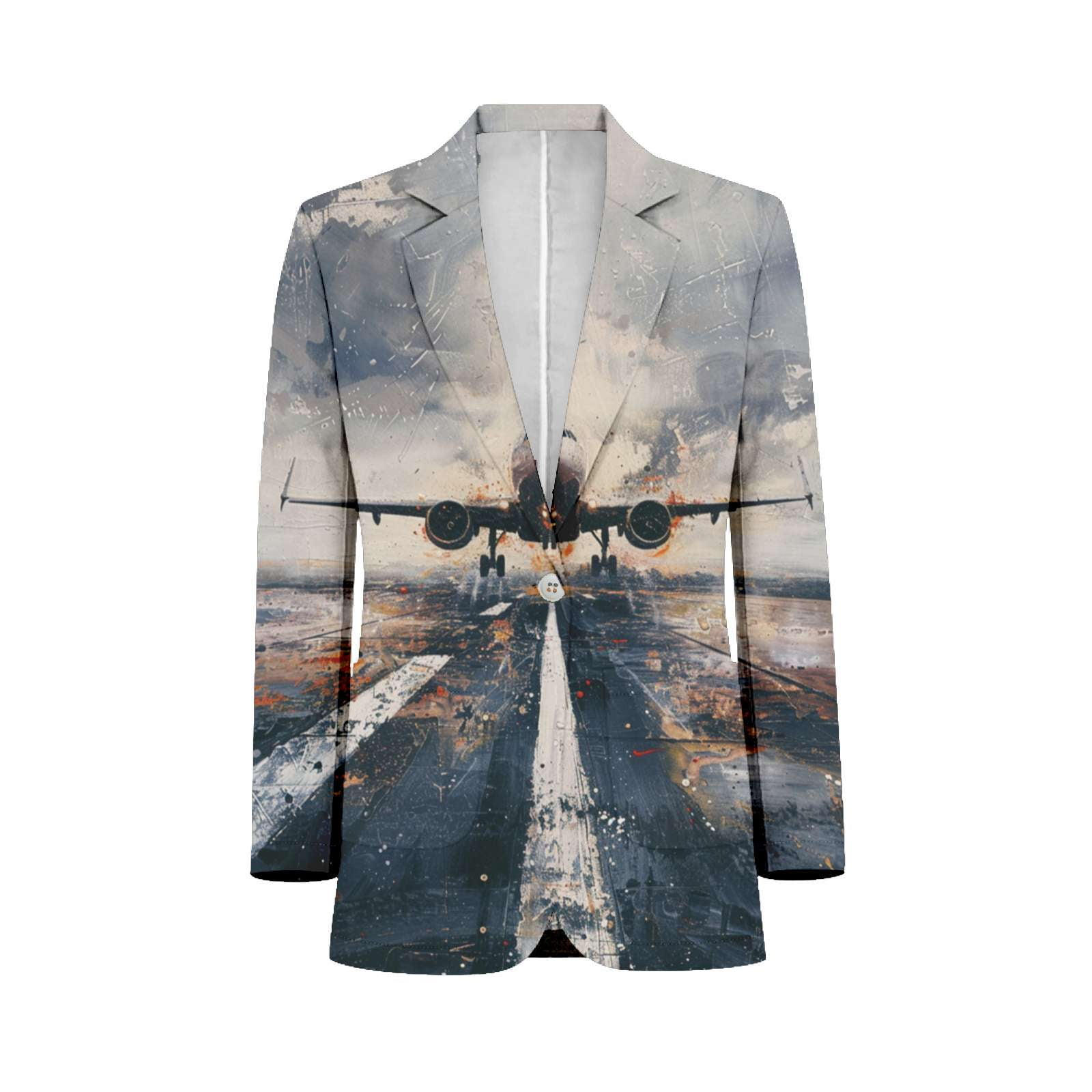 Airplane Takeoff Customized Men's Suits full man Shawl Collar Gentleman ...