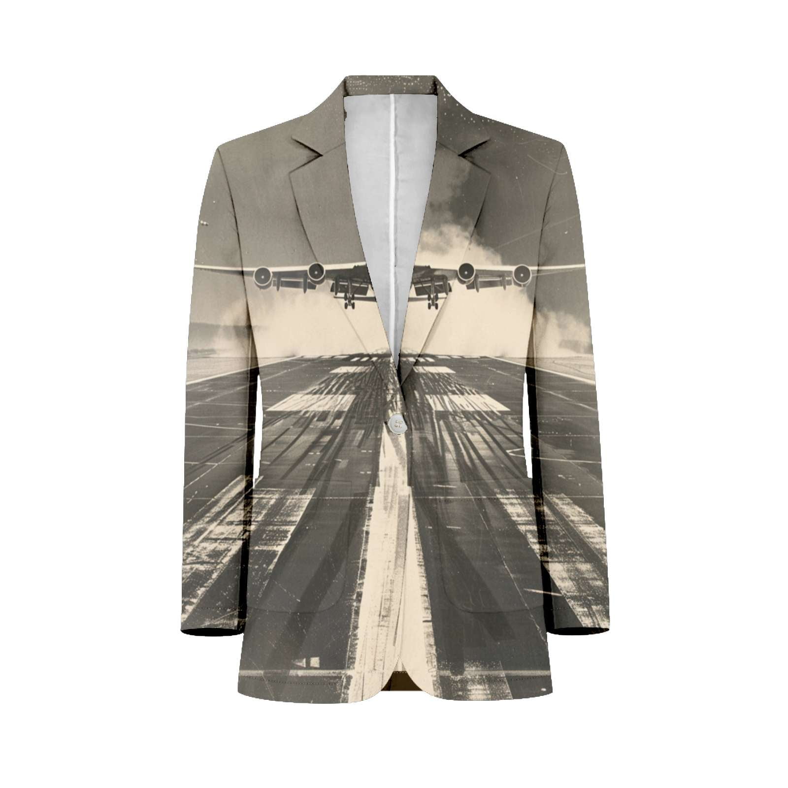 Airplane Takeoff Customized Men's Suits full man Shawl Collar Gentleman ...