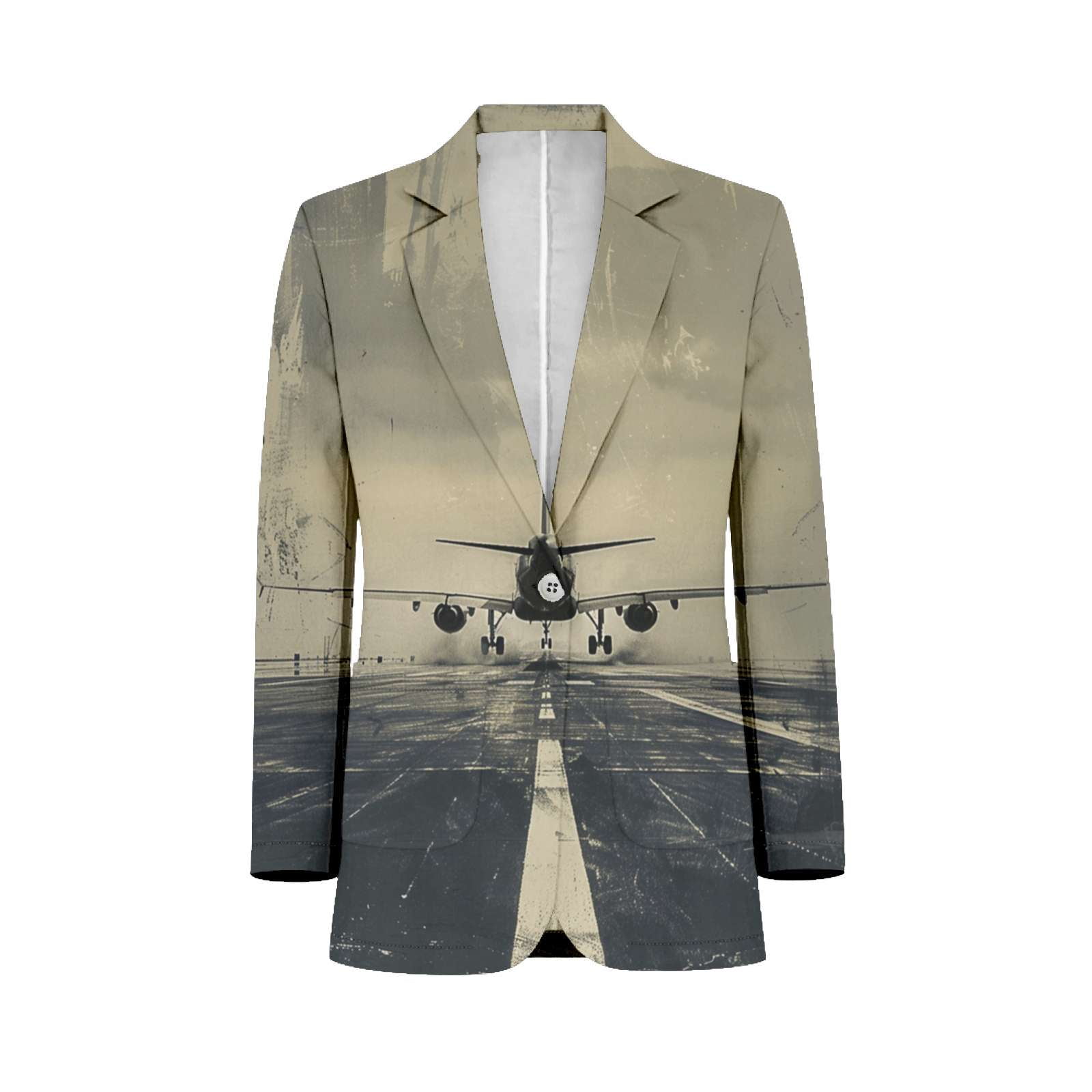 Airplane Takeoff Customized Men's Suits full man Shawl Collar Gentleman ...