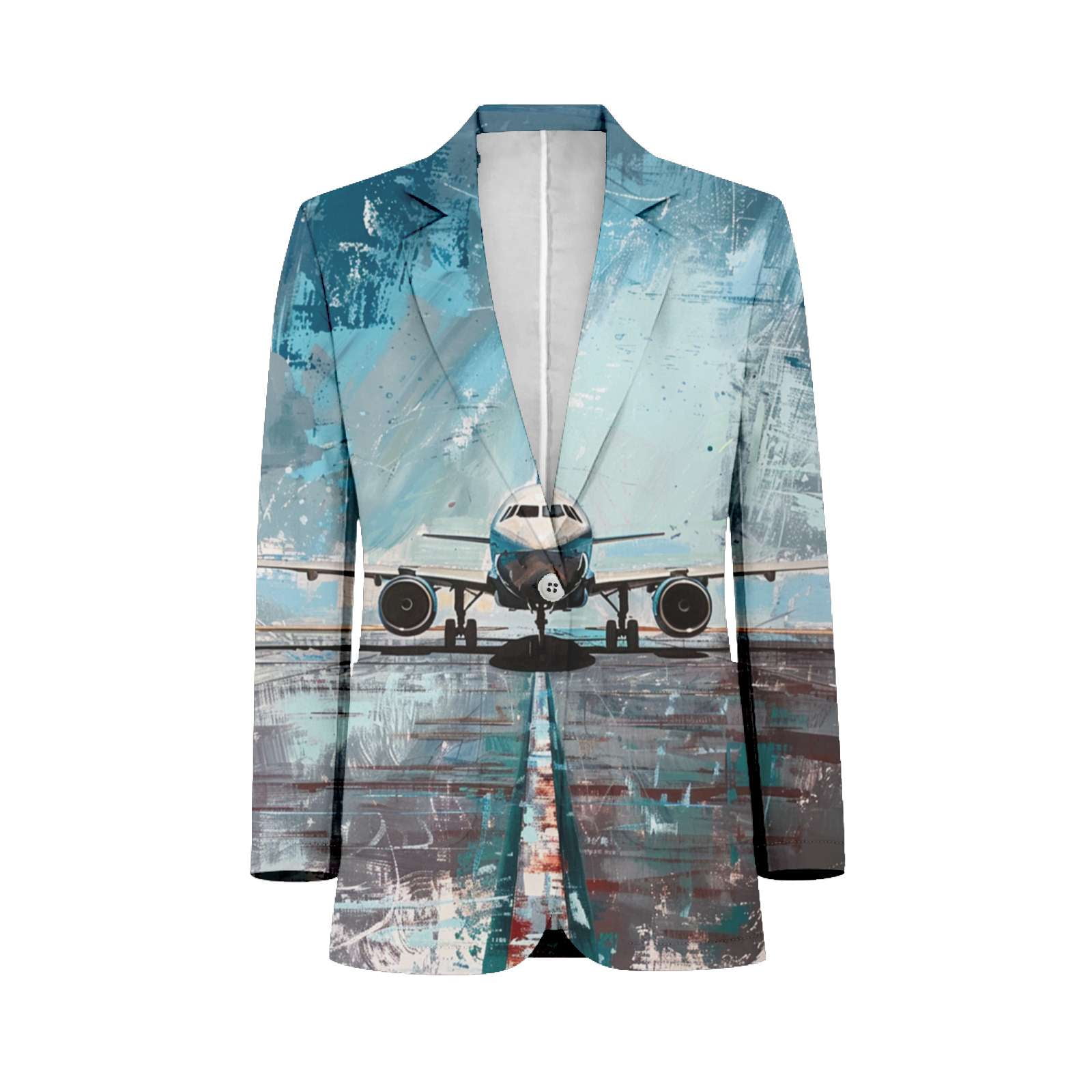 Airplane Takeoff Customized Men's Suits full man Shawl Collar Gentleman ...