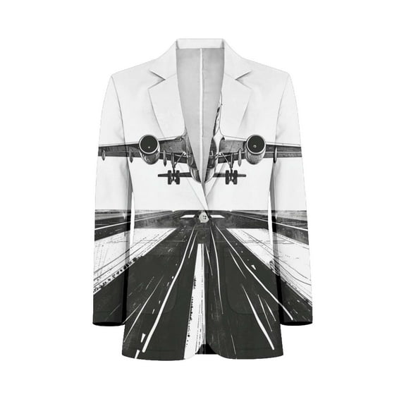 Airplane Takeoff Customized Men's Suits full man Shawl Collar Gentleman ...