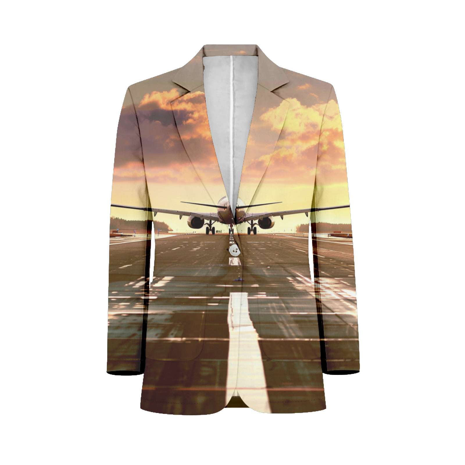 Airplane Takeoff Customized Men's Suits full man Shawl Collar Gentleman ...