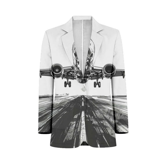 Airplane Takeoff Men Blazers Slim Clothing Summer Jacket Man Oversize ...