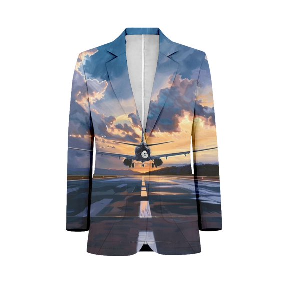 Airplane Takeoff Men Blazers Slim Clothing Summer Jacket Man Oversize ...