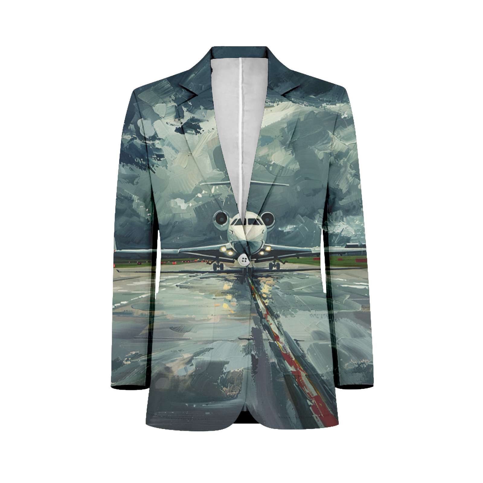 Airplane Takeoff Men's Suit Blazer Casual Party Wear Slim Fit Suit ...