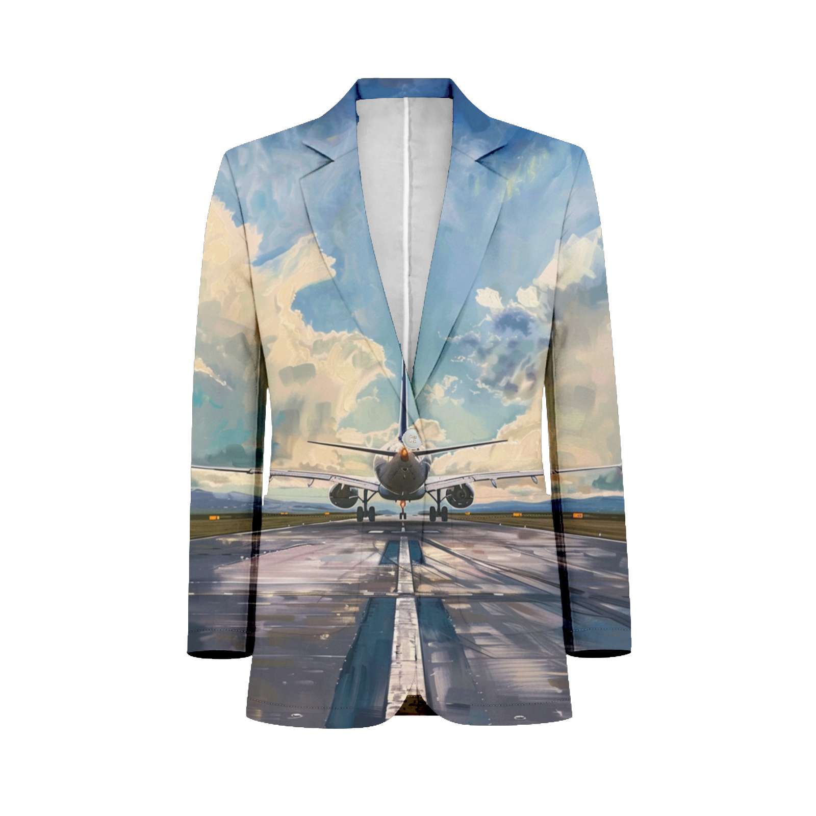 Airplane Takeoff Men's Suit Blazer Casual Party Wear Slim Fit Suit ...