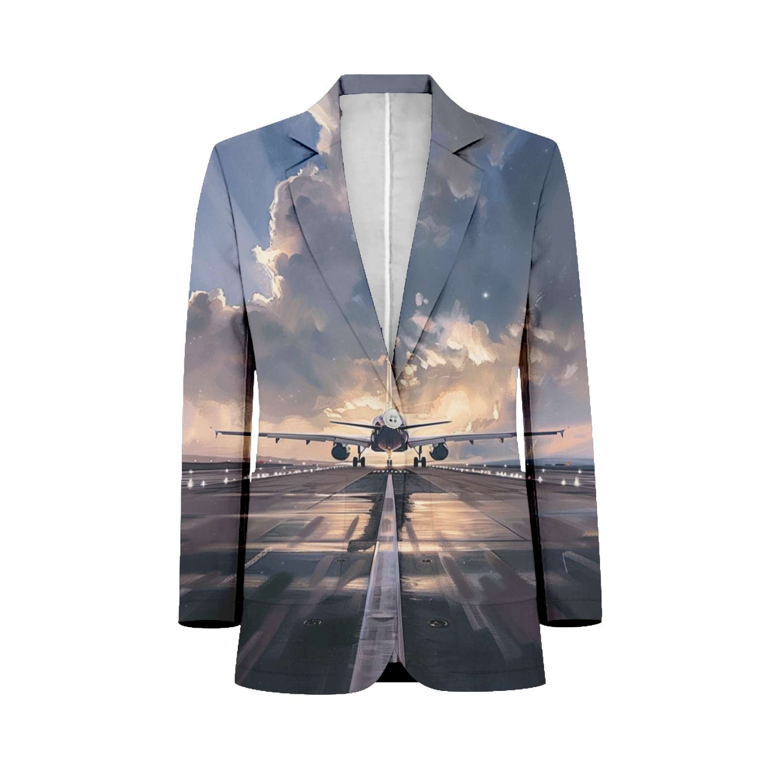 Airplane Takeoff Men's Suit Blazer Casual Party Wear Slim Fit Suit ...