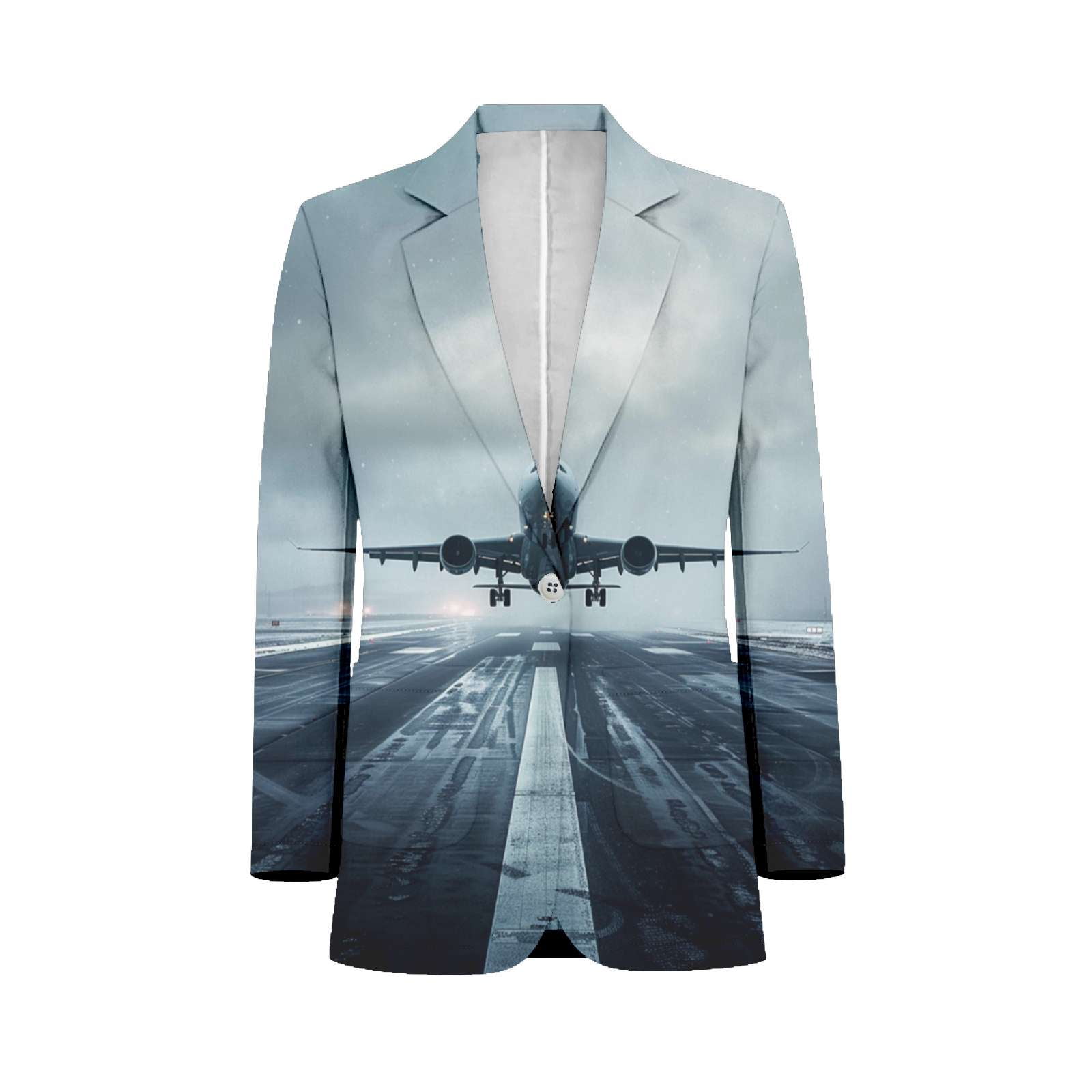 Airplane Takeoff Mens Suits Shawl Collar Slim Fit Suit Mens Groom ...