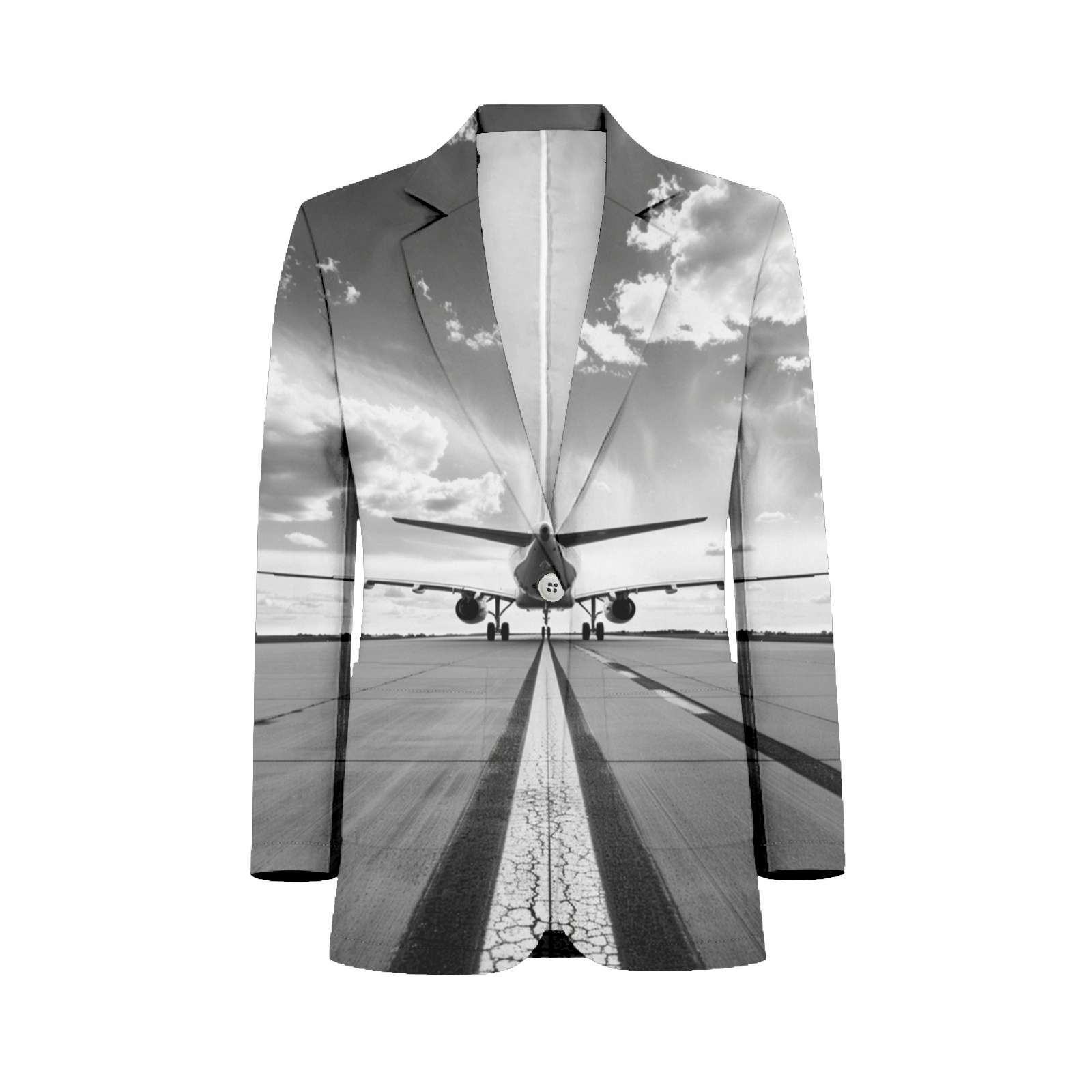Airplane Takeoff Mens Suits Shawl Collar Slim Fit Suit Mens Groom ...