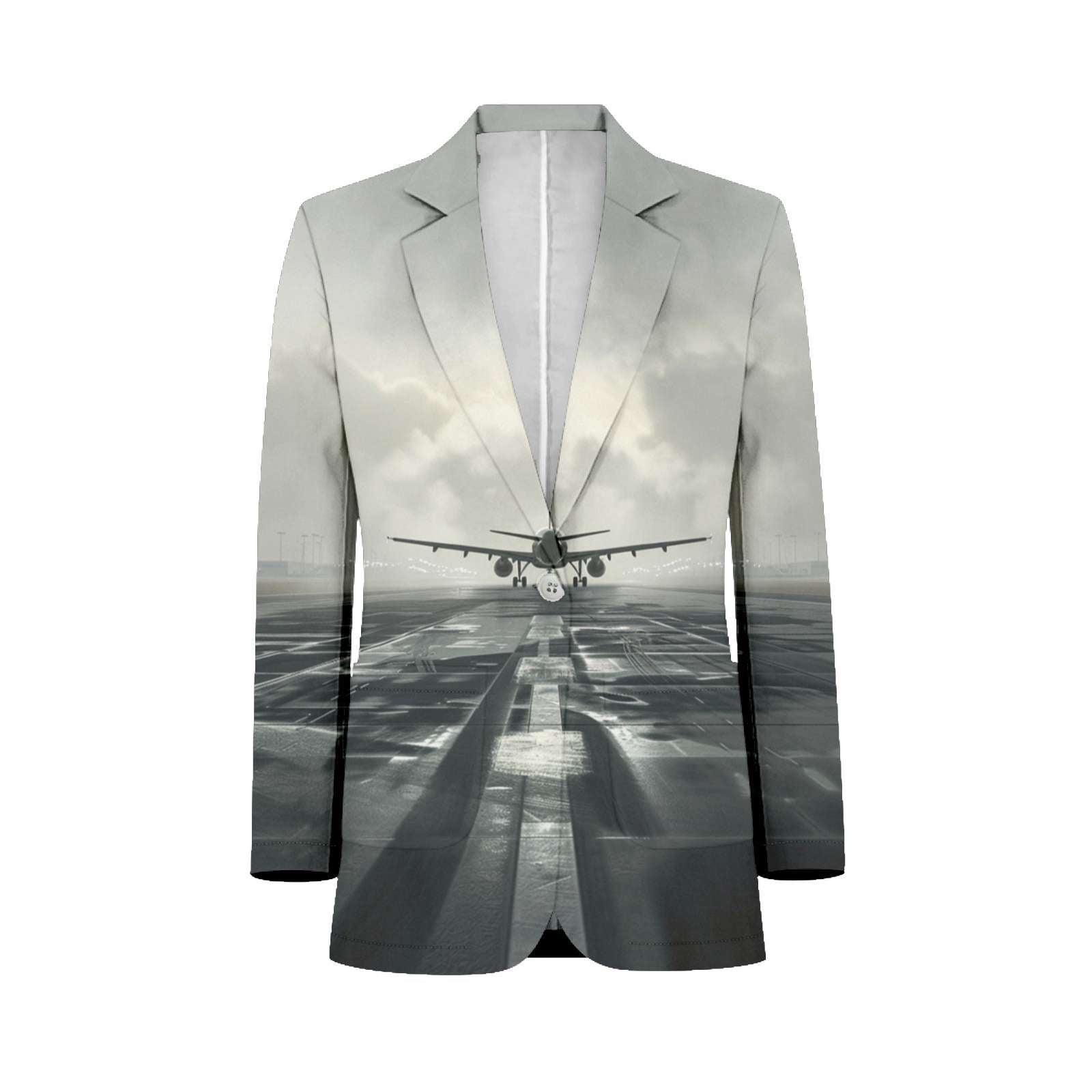 Airplane Takeoff Mens Suits Shawl Collar Slim Fit Suit Mens Groom ...