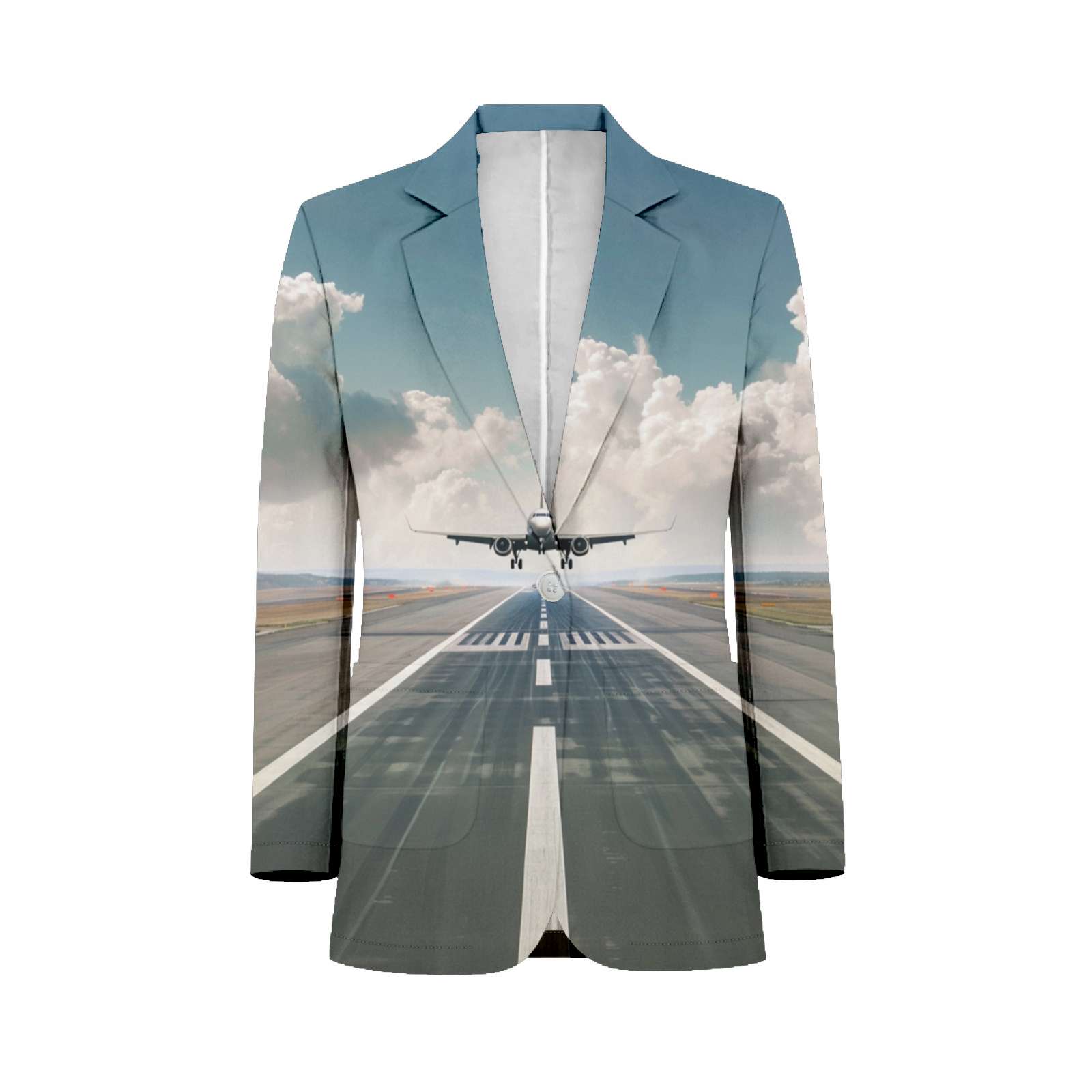 Airplane Takeoff Mens Suits Shawl Collar Slim Fit Suit Mens Groom ...