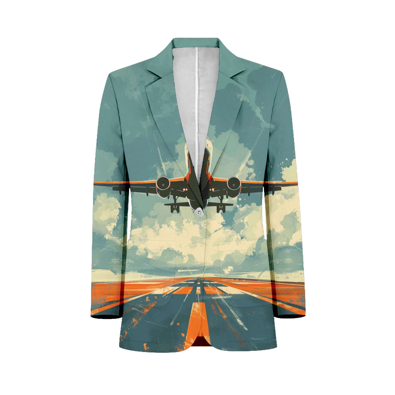 Airplane Takeoff Mens Suits Shawl Collar Slim Fit Suit Mens Groom ...