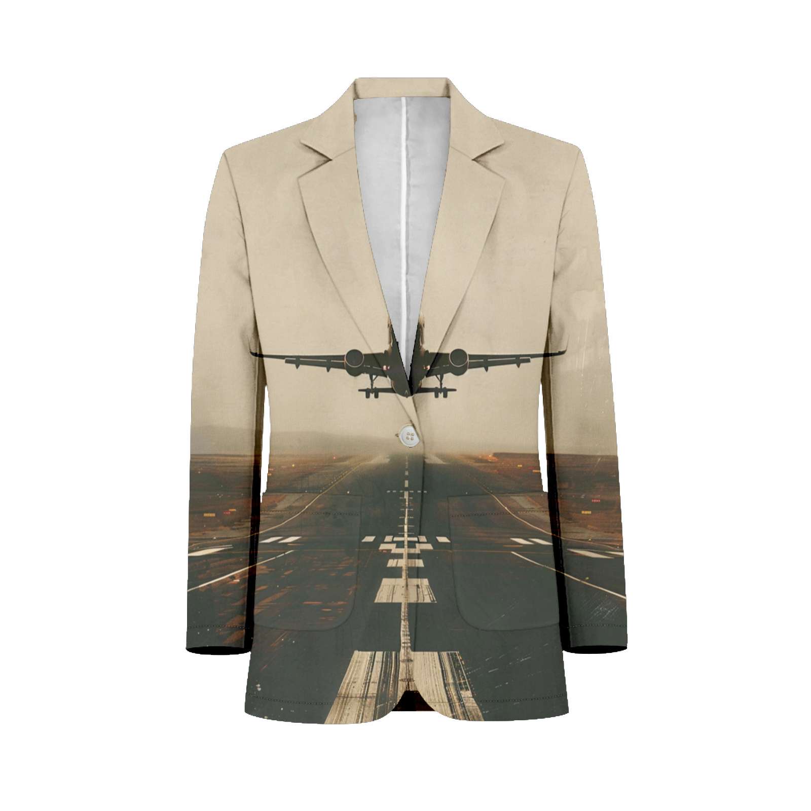 Airplane Takeoff Mens Suits Shawl Collar Slim Fit Suit Mens Groom ...