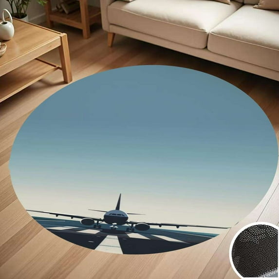 Airplane Takeoff Round Carpet Living Room Bedroom Home Decoration ...