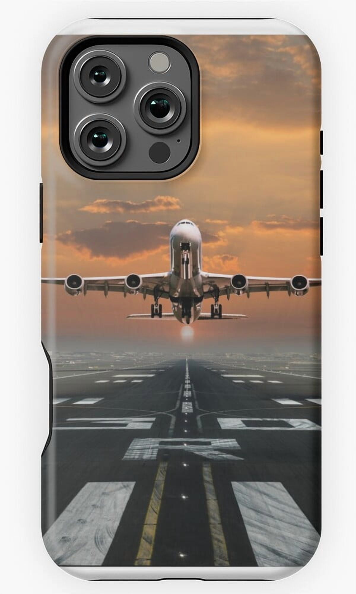 Airplane Takeoff Travel Scene Print Phone Case Compatible with iPhone ...