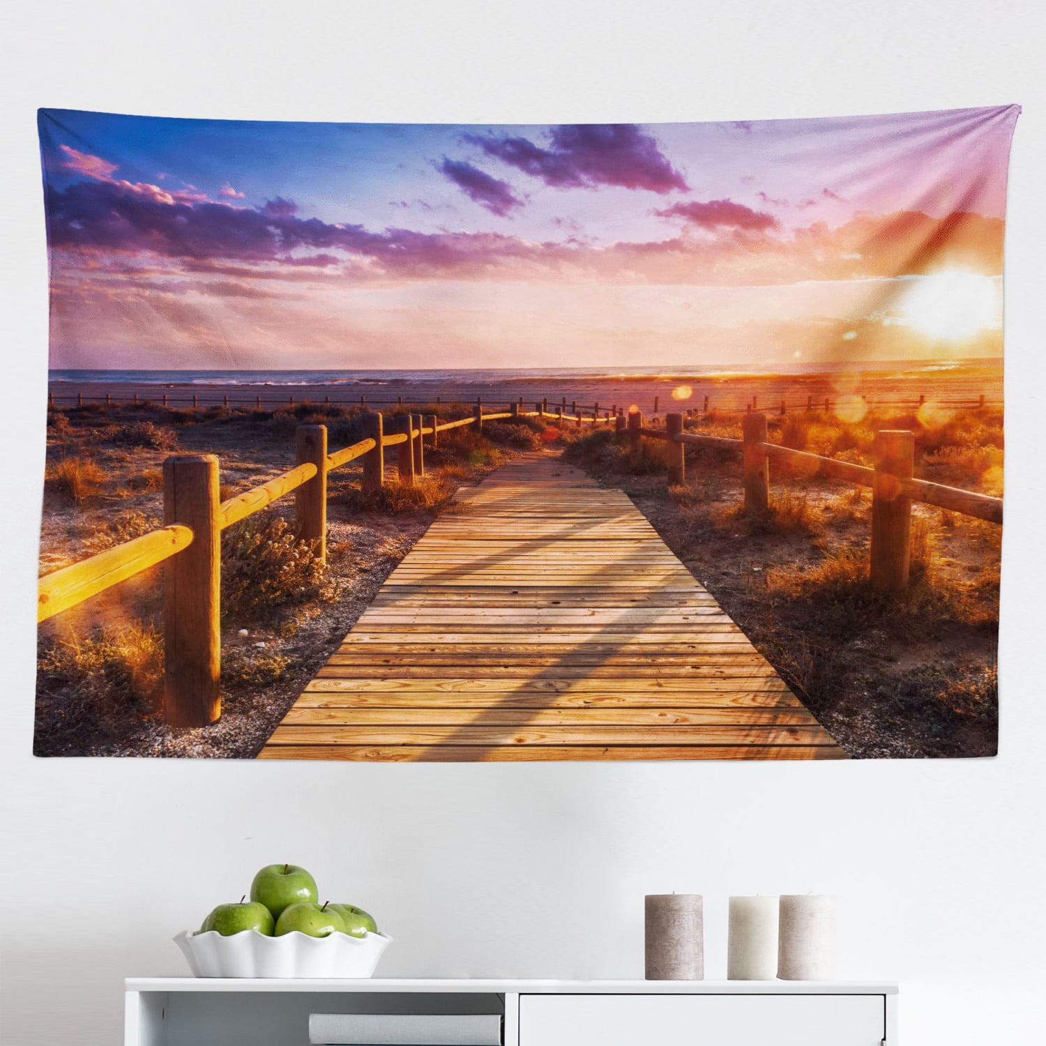 Airplane Tapestry, Acrobat Little Show Planes in Clear Sunny Sky with ...