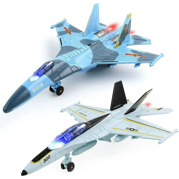 2 Pack Airplane Toy for Boys, SU35 F18 Model Plane, Pull Back Toy Jets ...