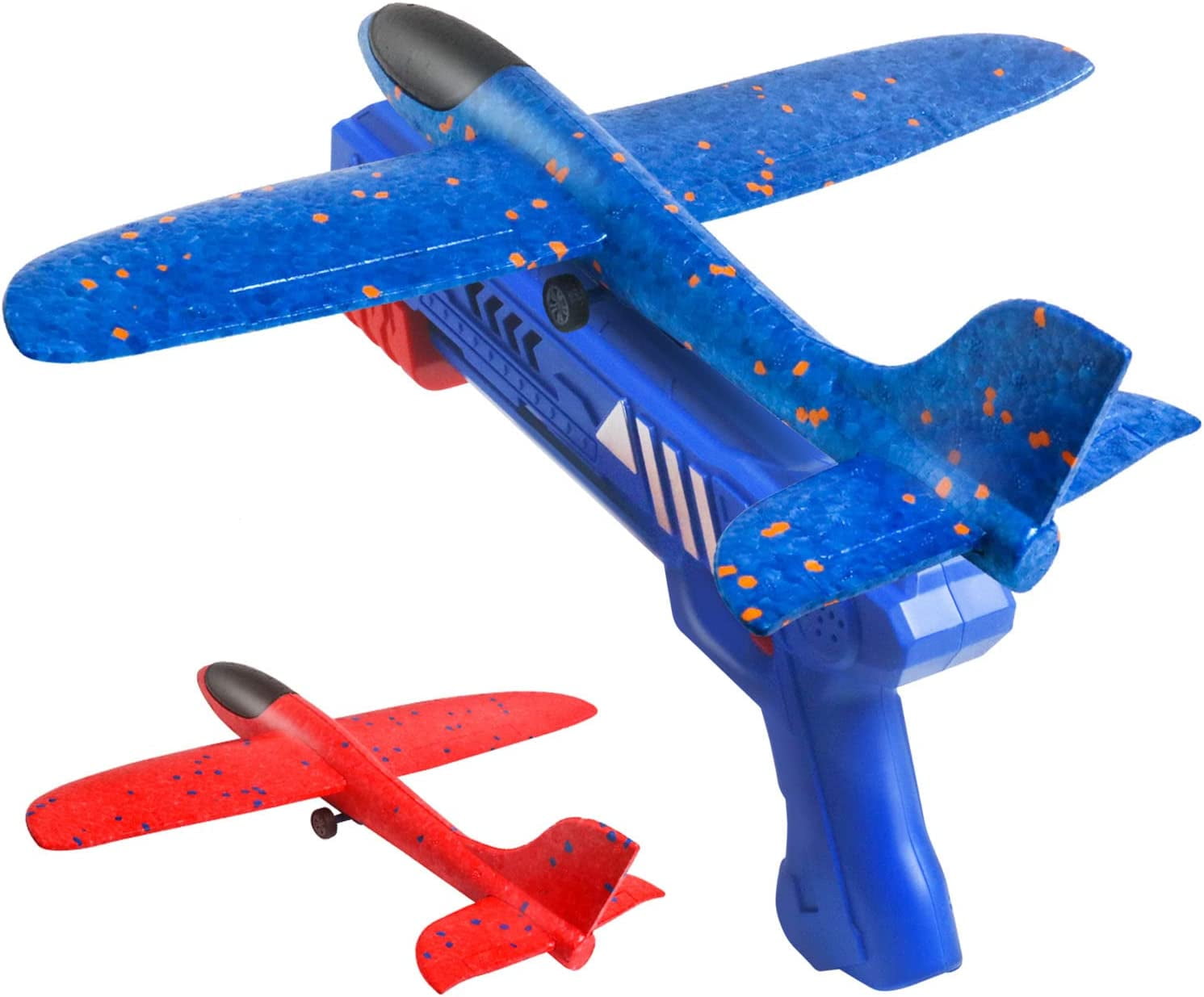 Airplane Toys with Launcher,2 Pack Foam Glider Planes,One-Click ...