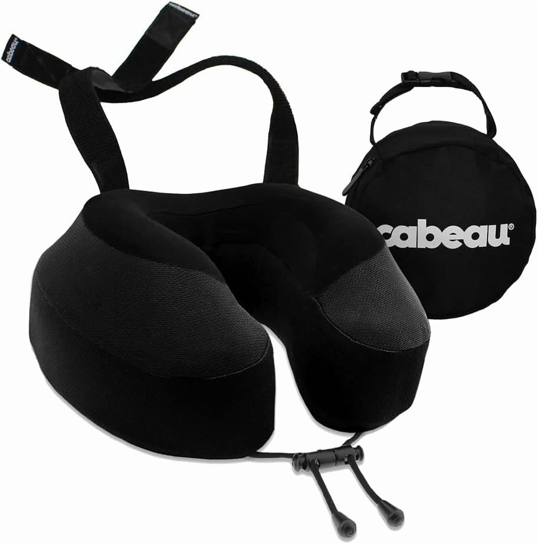 Airplane Travel Pillow with Memory Foam Support and Seat Straps for ...
