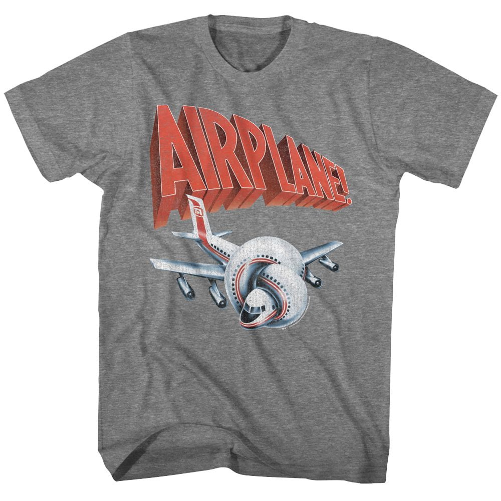 Airplane Plane And Logo Graphite Heather Adult T-Shirt S - Walmart.com