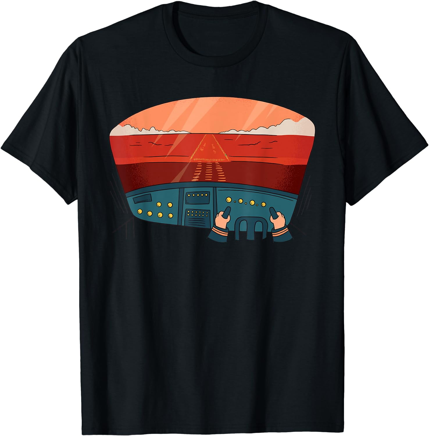 Airplane View Pilot Flying T-Shirt - Walmart.com