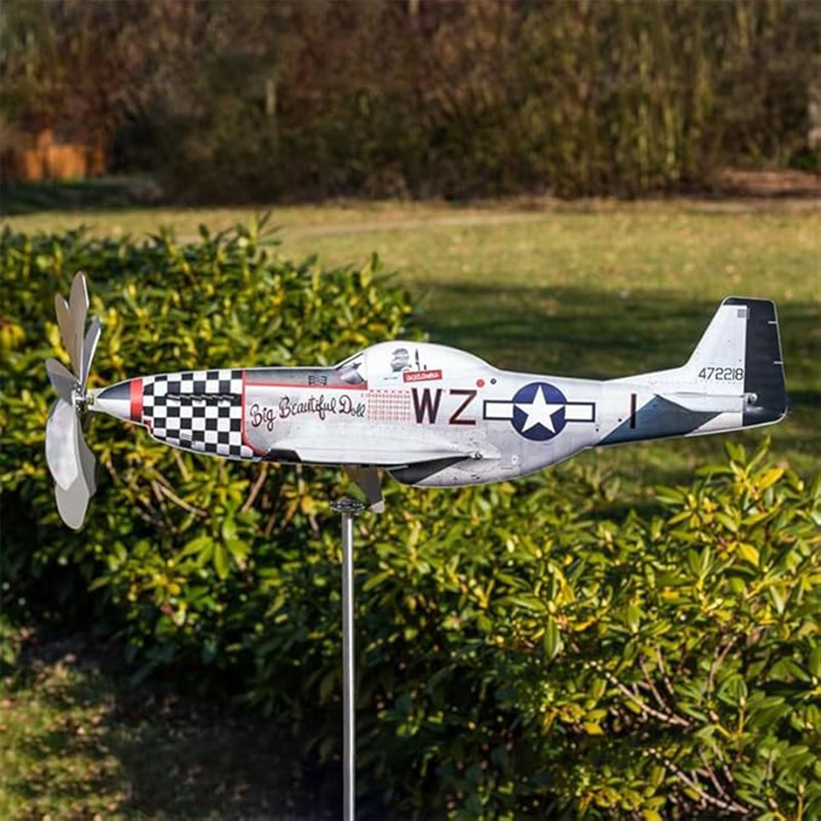 Airplane Wind Spinner, Airplane Weather Vane,Wind Sculpture Windmill ...