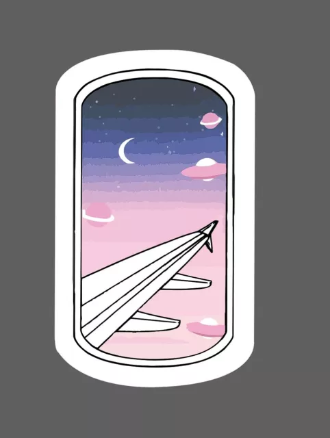 Airplane Window Sticker Galaxy Waterproof Sticker Phone Decal Water ...
