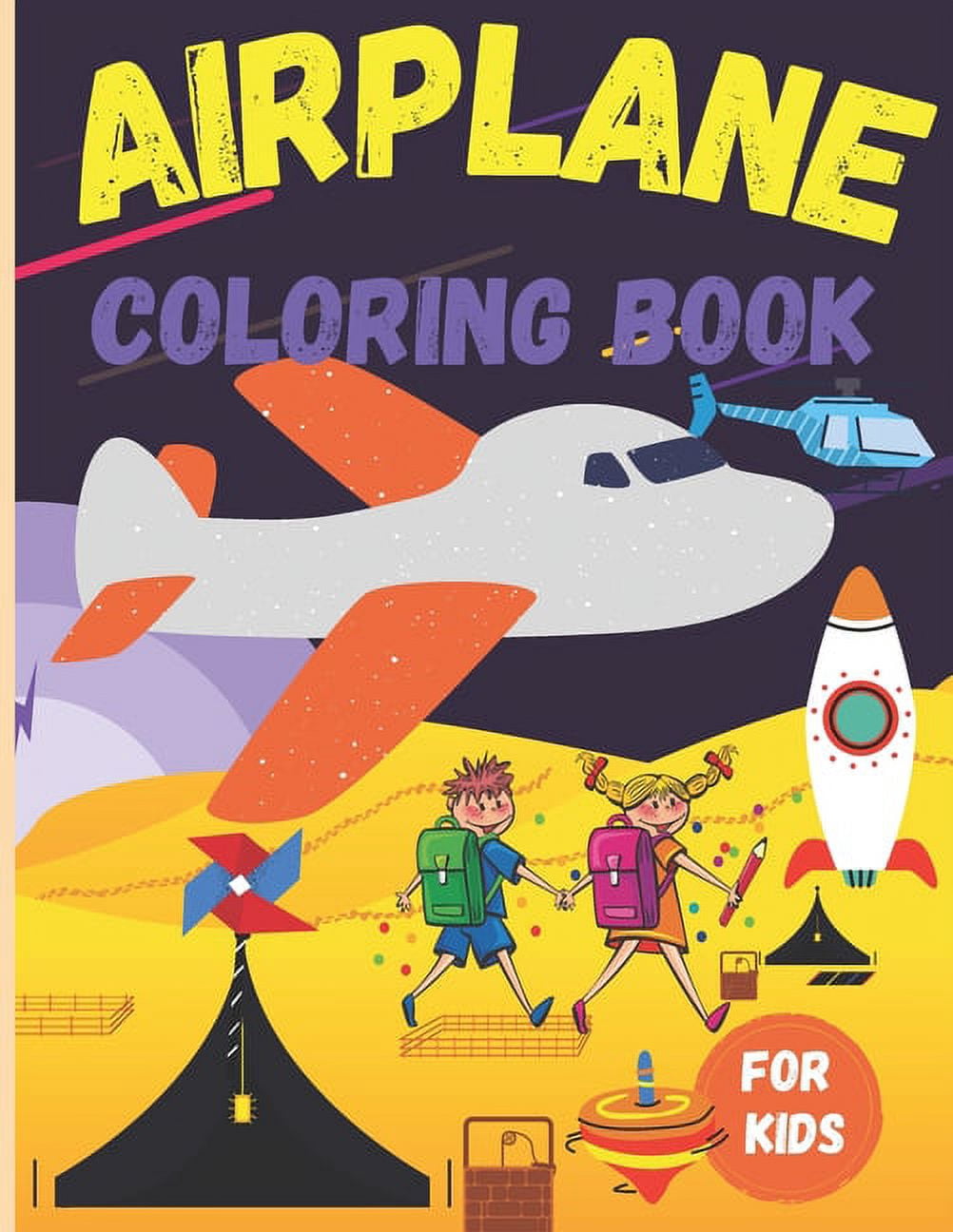 Airplane coloring book for kids: Amazi ng Gift - Unique and Fun ...