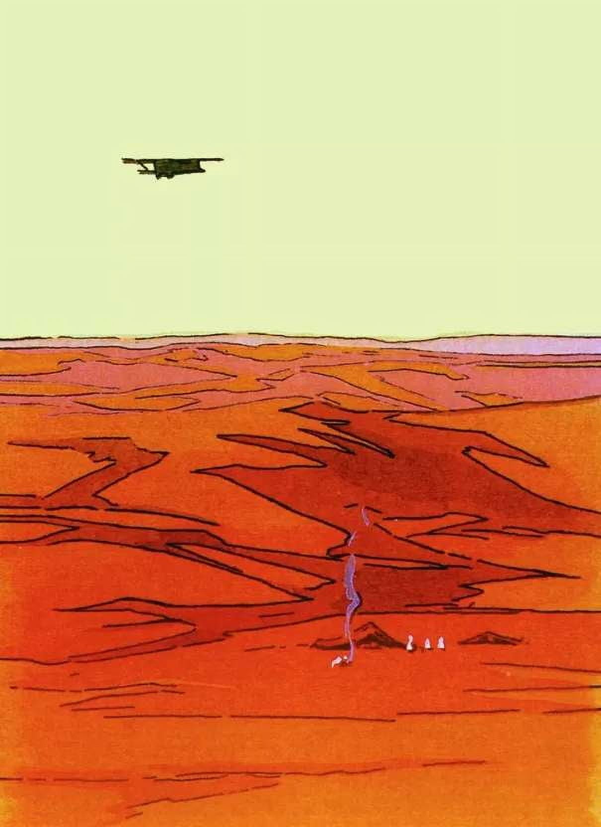Airplane flying over red zone Decorative Poster. Fine Graphic Art ...