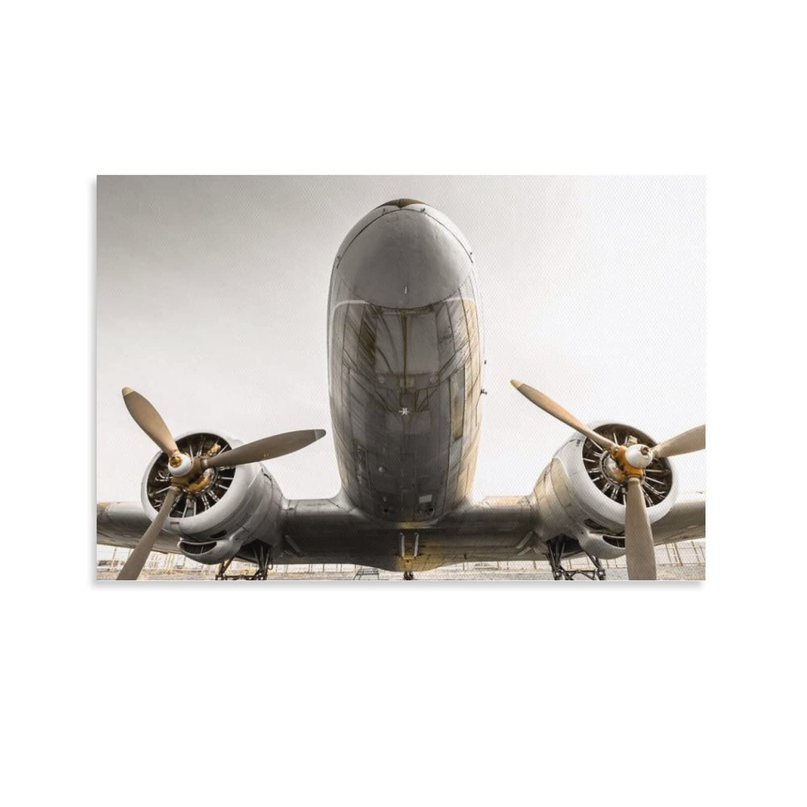 Airplane with Propeller Poster Canvas Painting Wall Art Poster for ...