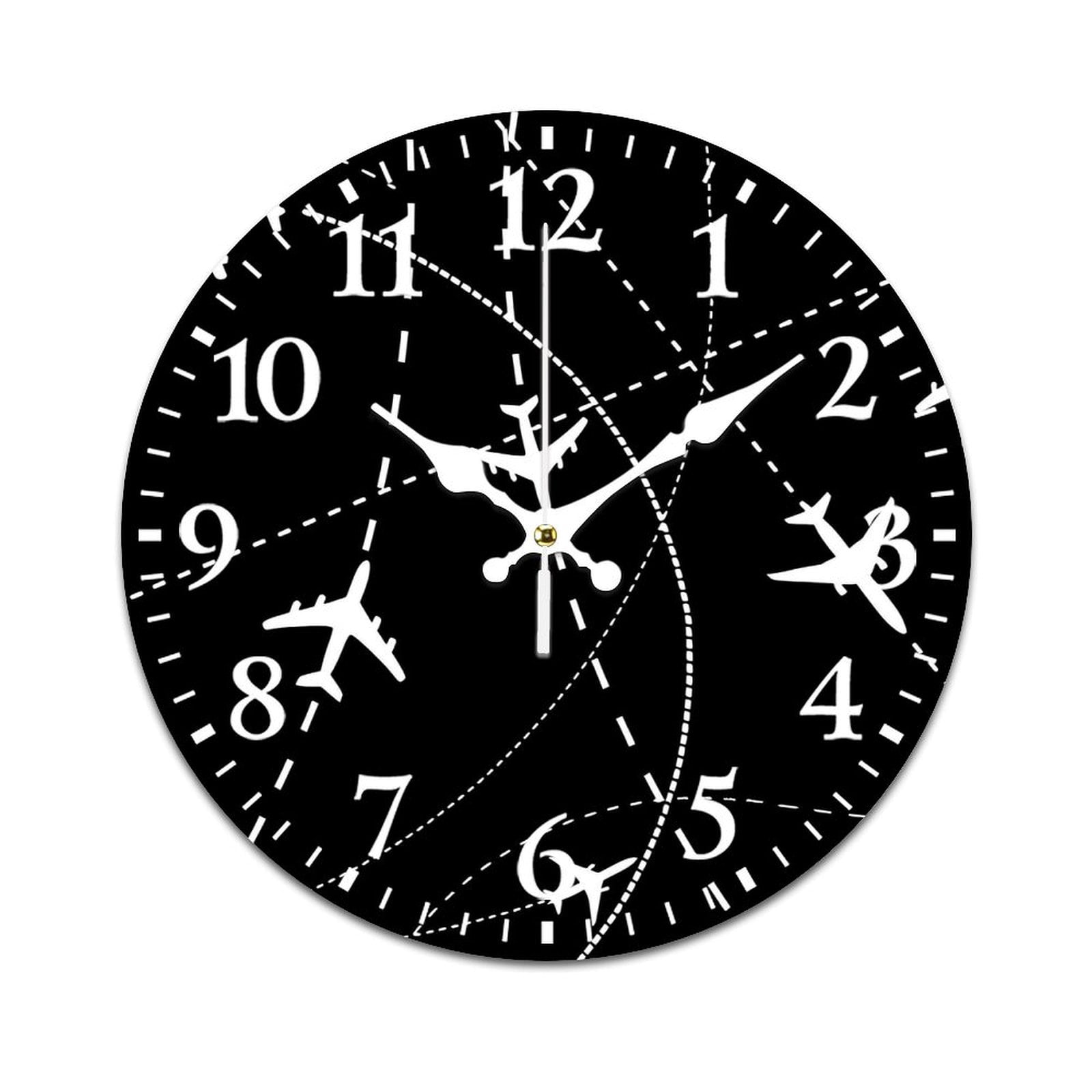 Airplanes Background with Trajectory Wall Clock Modern Design Clocks ...