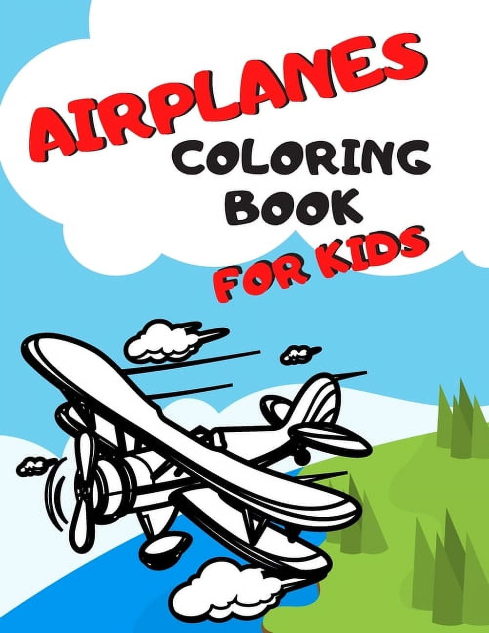 Airplanes Coloring Book for Kids : Perfect Gift Beautiful Coloring ...