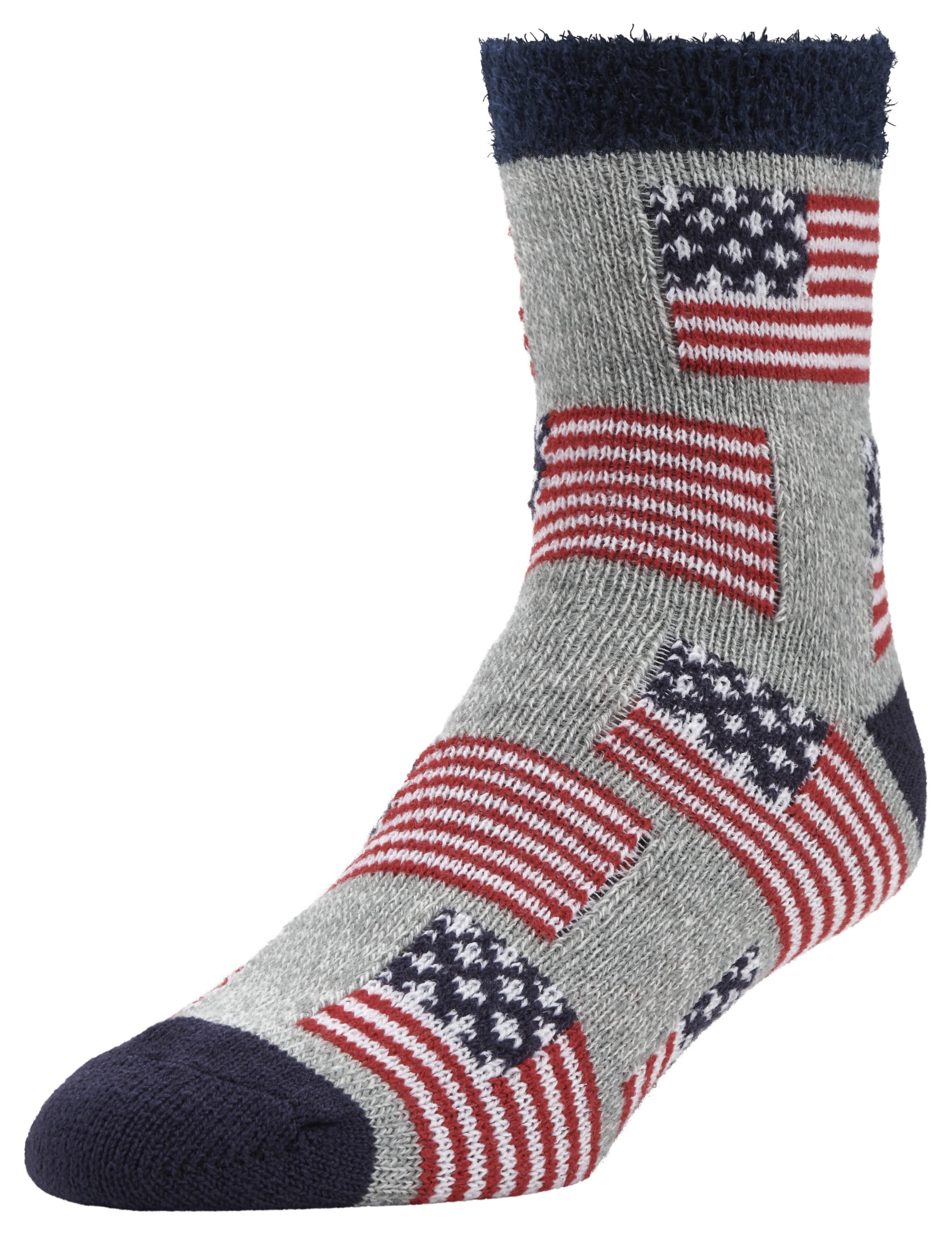 Airplus Double Layer Aloe Crew Socks, Men's 8-12.5, American Flag, 1 ...