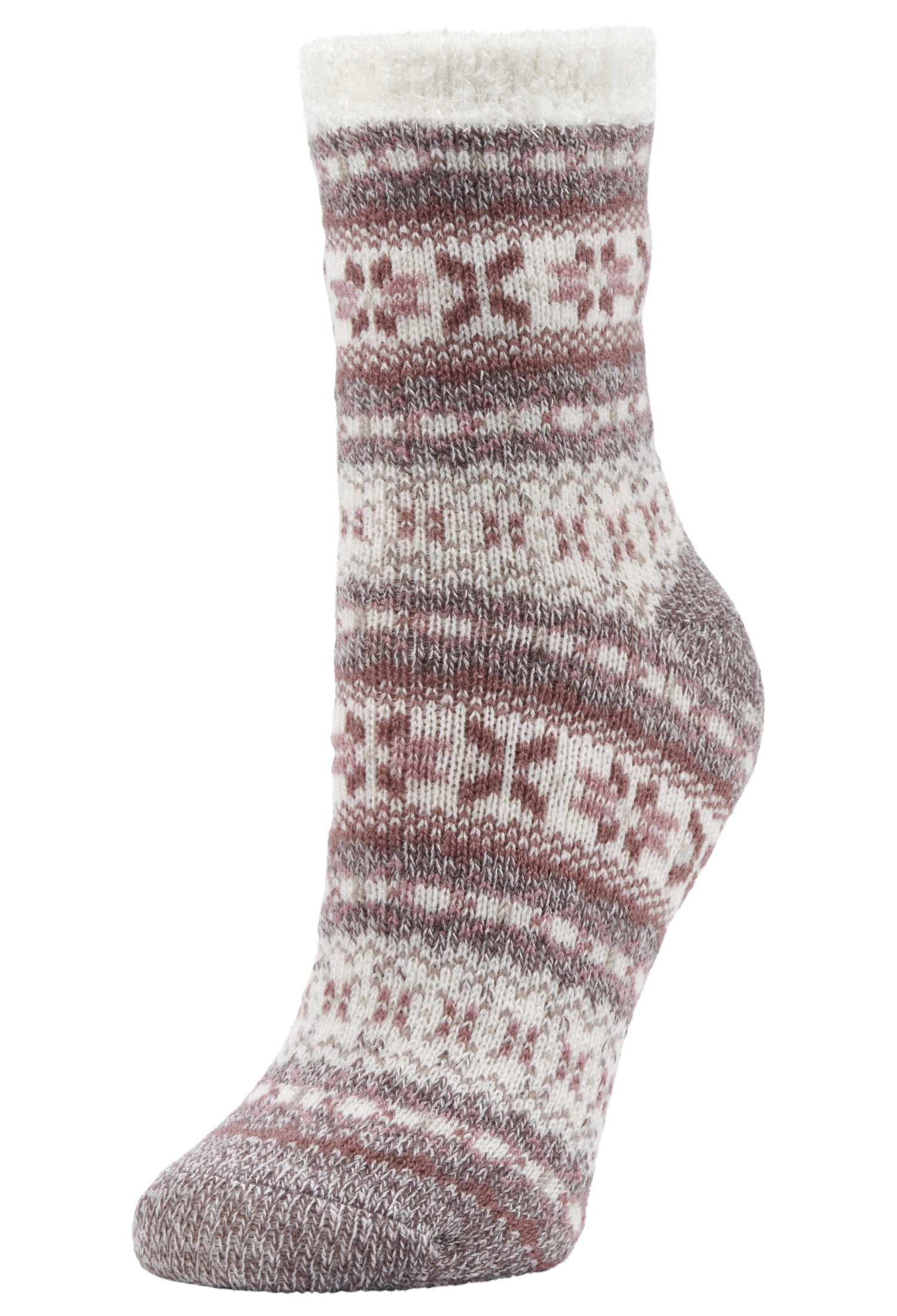 Airplus Double Layer Aloe Lilac Aztec Crew Socks, Women's 5-10, 1 pair ...