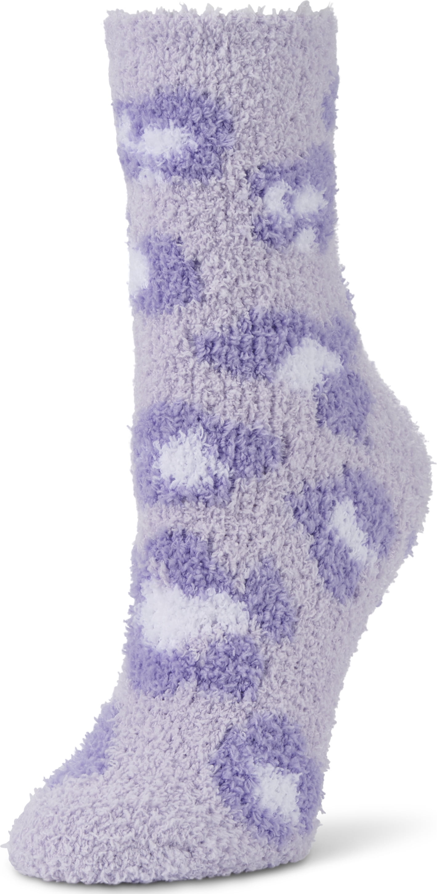 Airplus Airplus Aloe Infused Spa Crew Socks, Lavender Cheetah, Women's ...