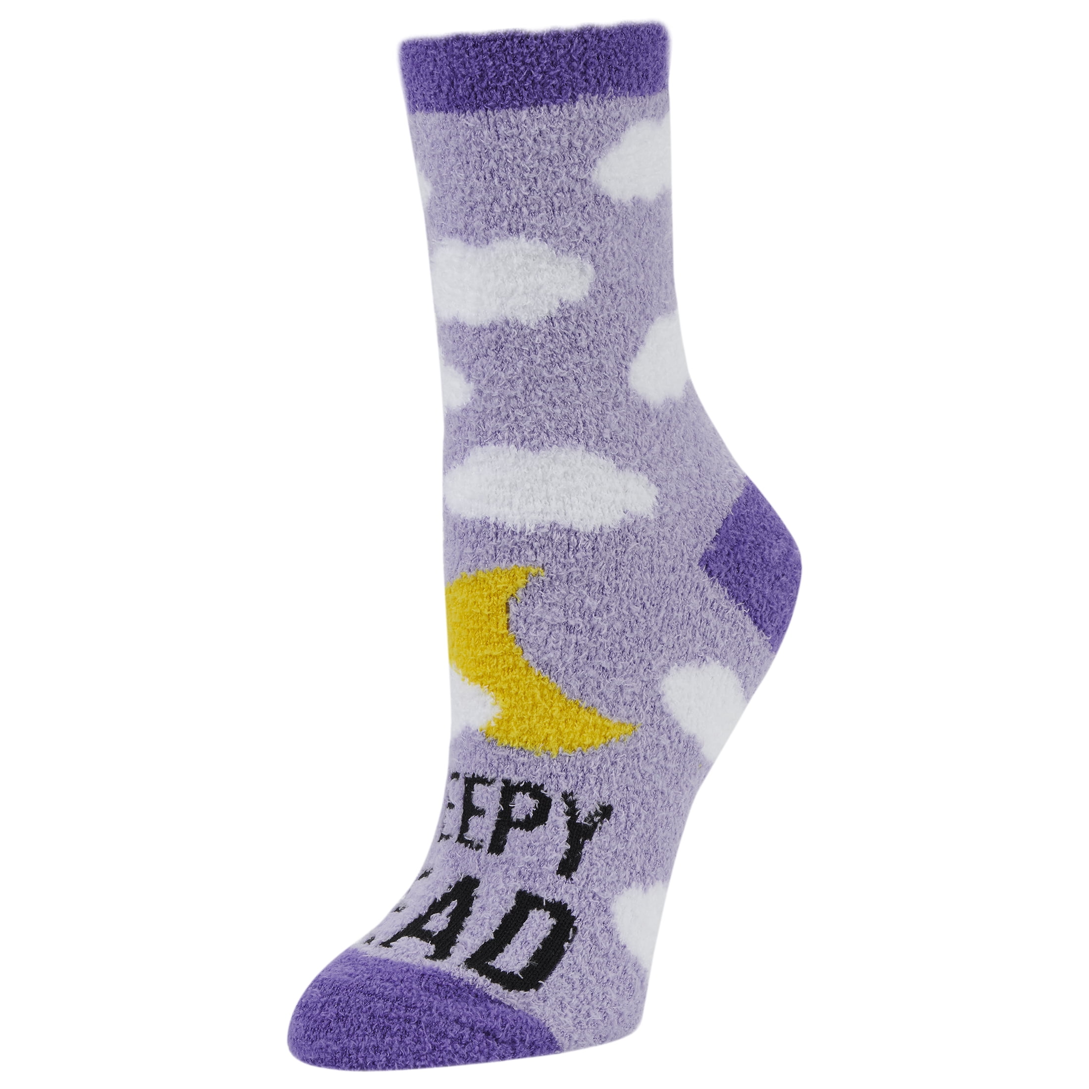 Airplus Aloe Infused Crew Socks - Purple - women's 5-10 - Walmart.com