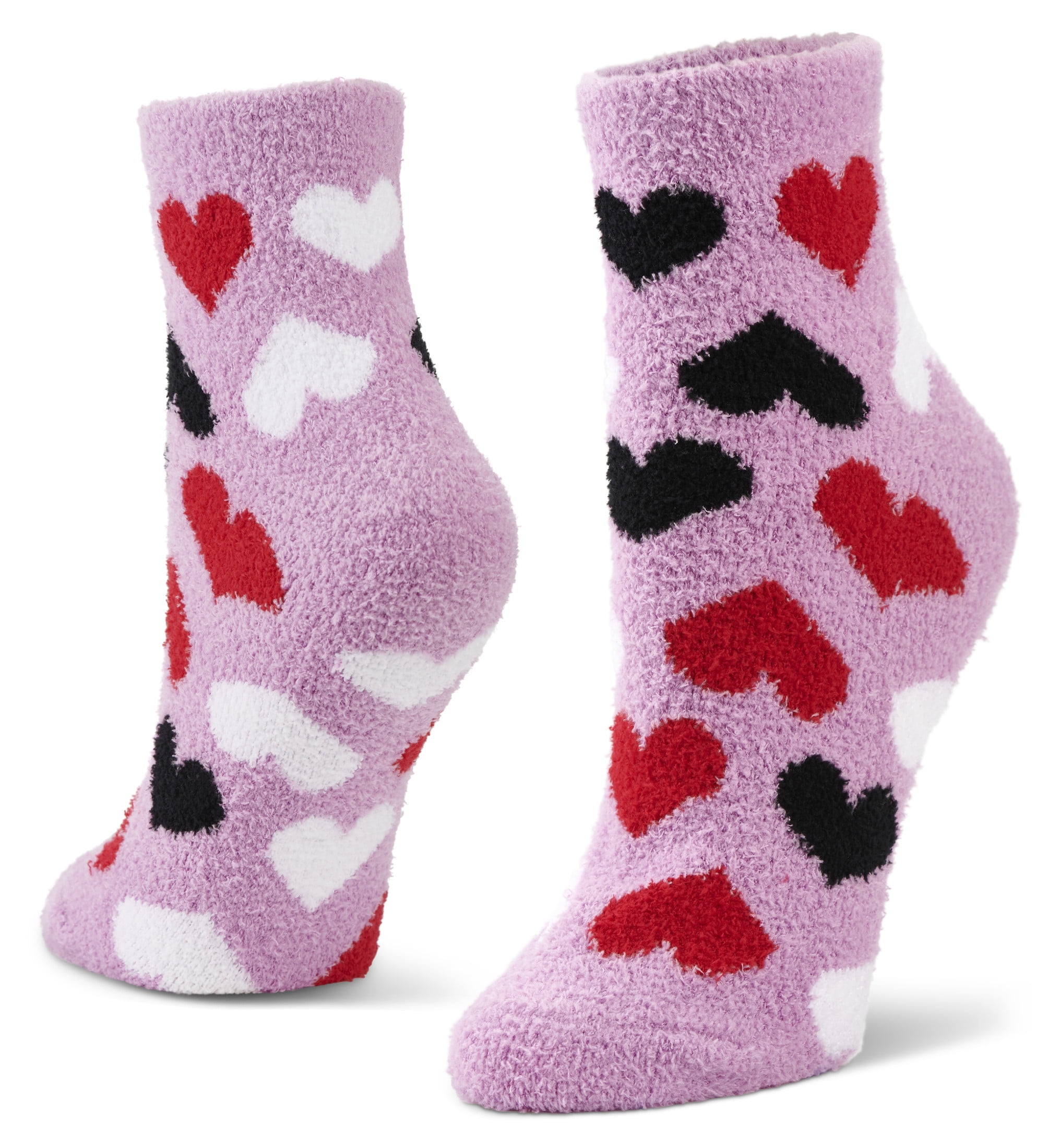 Airplus Spa Quarter Hearts Purple Socks Female - Walmart.com