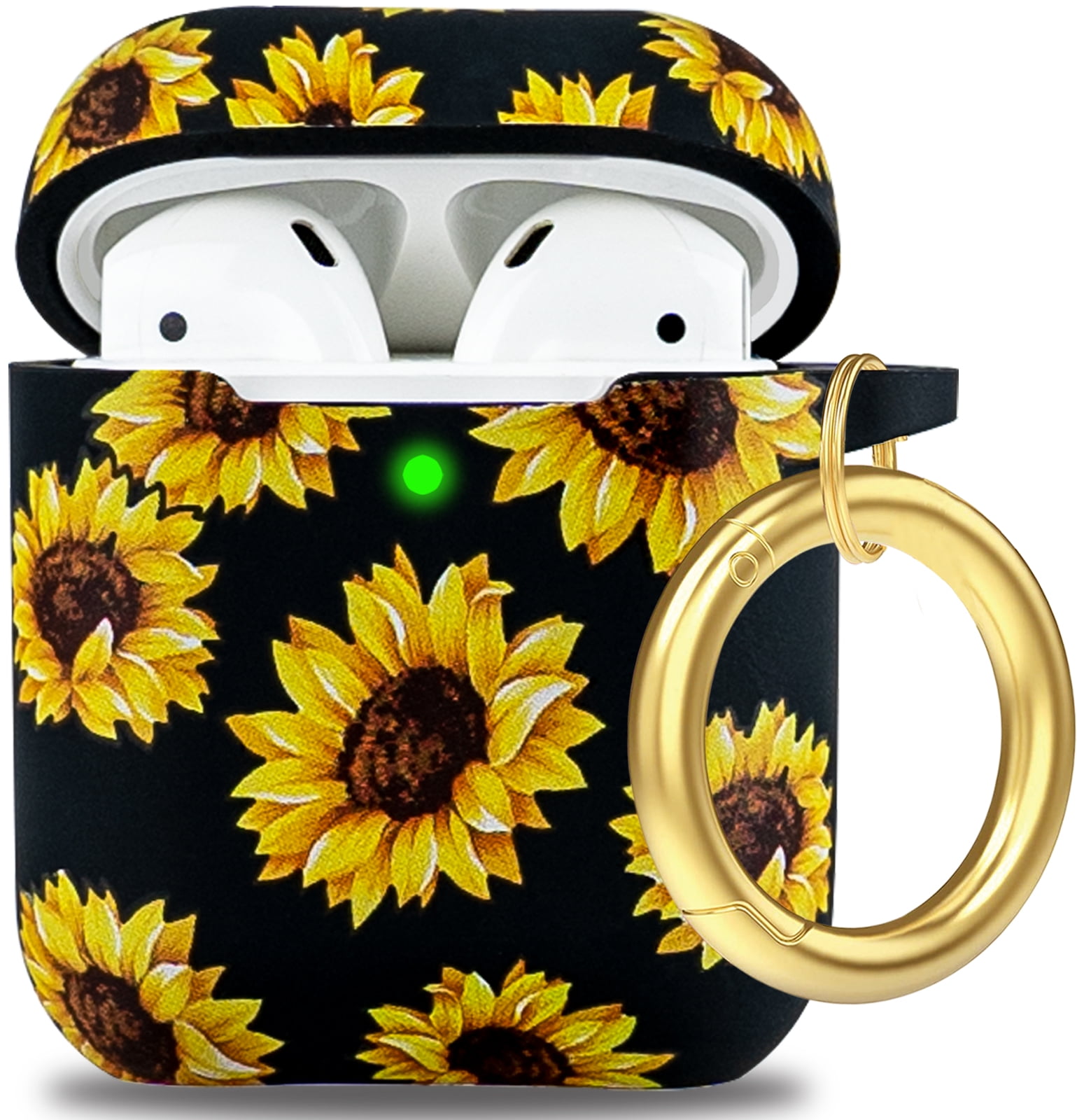 Airpod Case Soft Silicone Flower Print YOMPLOW Airpods Case Cover ...