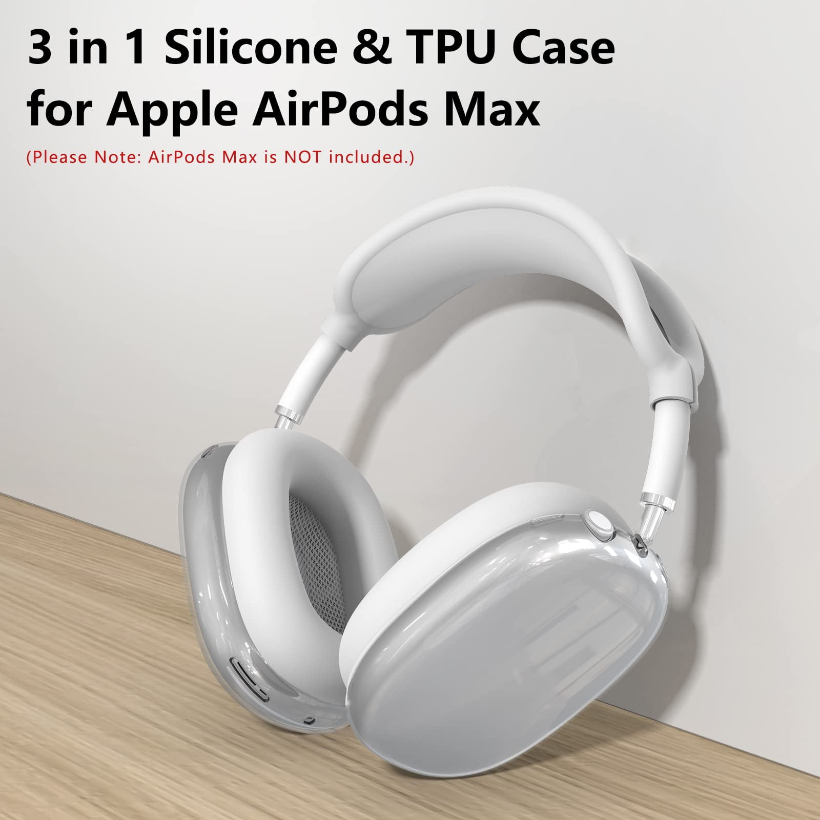 Airpod Max Case, Airpod Max Ear Covers, Silicone Case Cover, Clear Soft ...