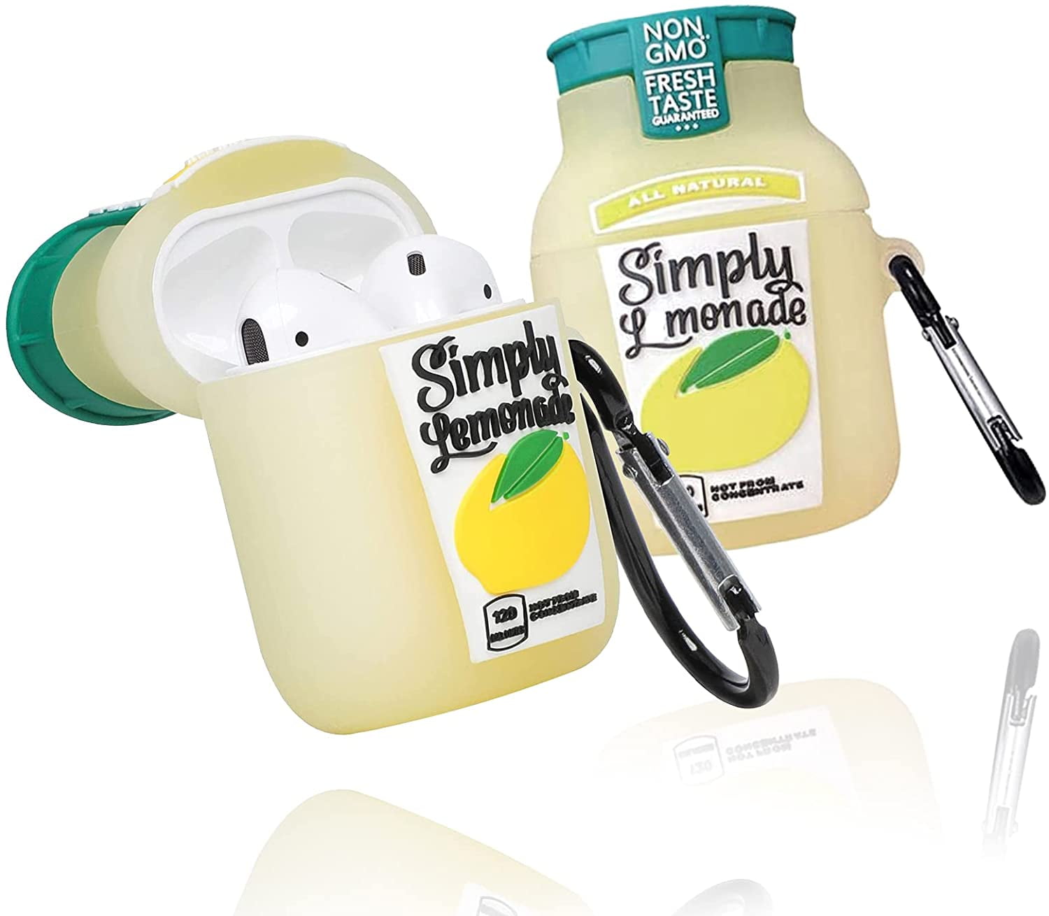 Airpods 2&1 Case, 3D Silicone Lemon Funny Cute Shockproof Protective ...