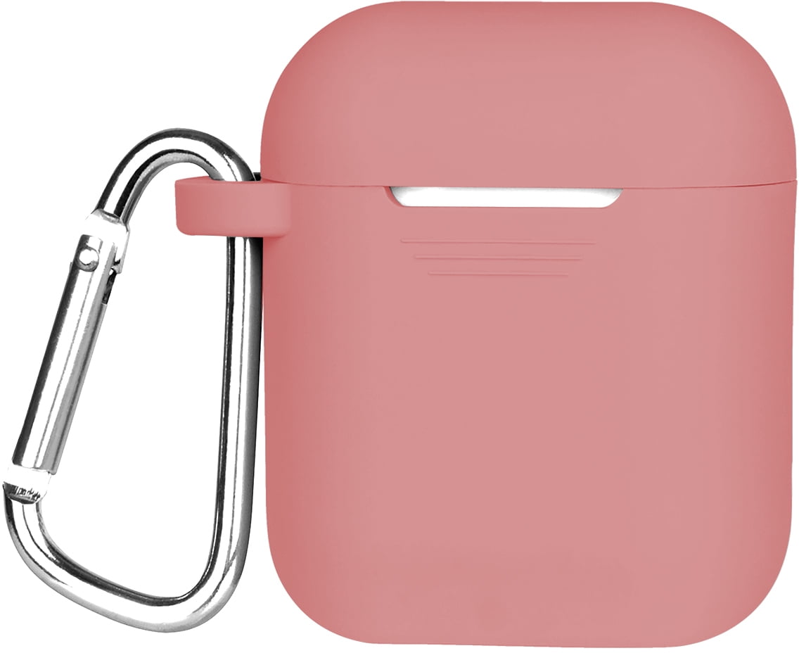 Airpods Pink Silicone Soft Case w/Caribiner by GEMS - Walmart.com