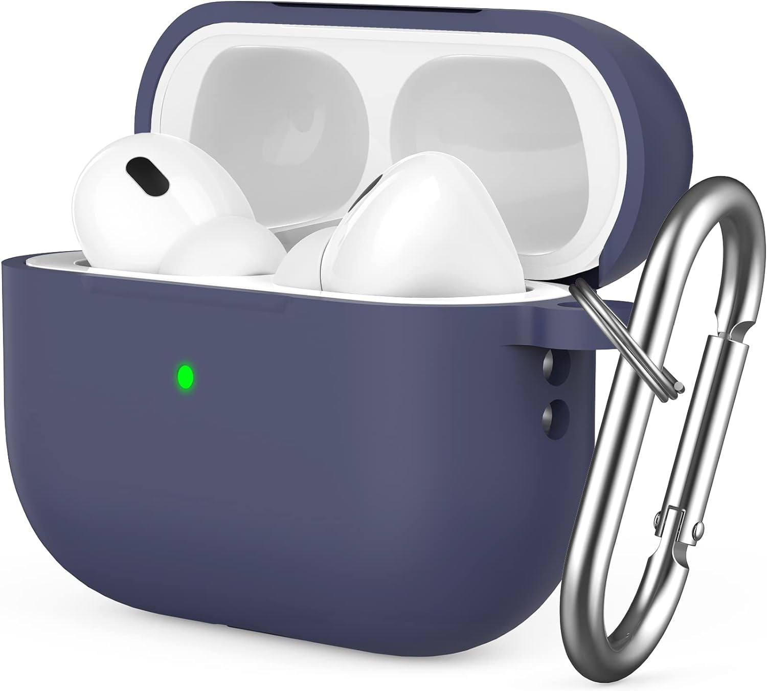 Airpods Pro 2 Case Silicone Protective Skin Case with Carabiner [Front ...