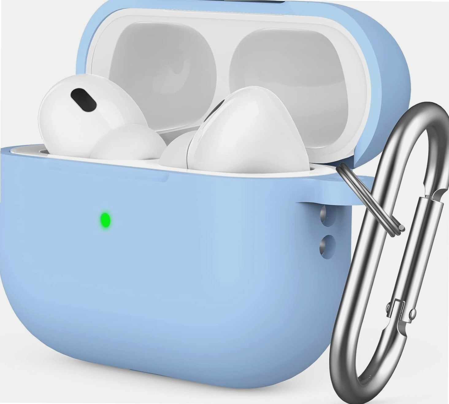 Airpods Pro 2 Case Silicone Protective Skin Case with Carabiner [Front ...