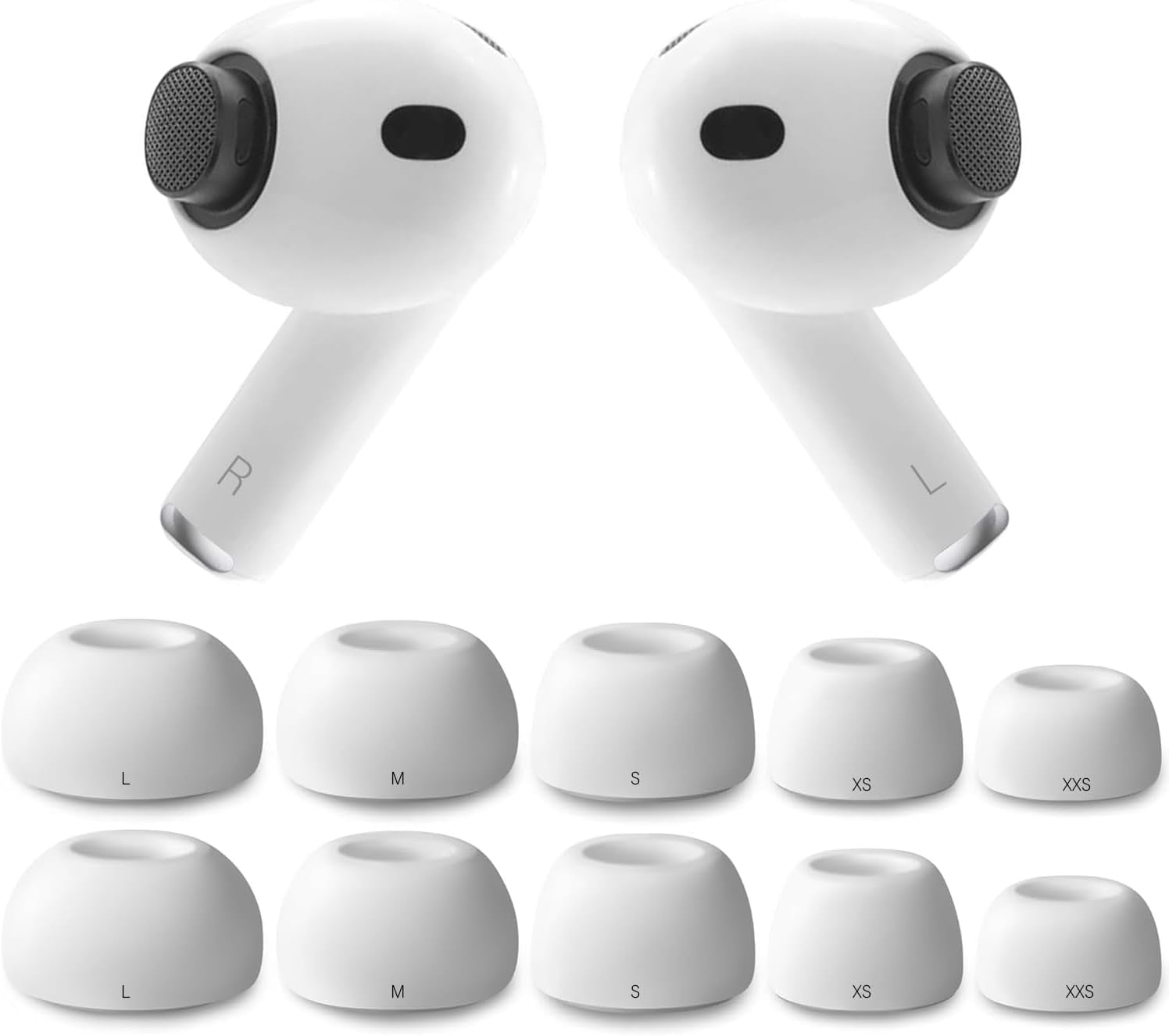 Airpods Pro 3 Earbud Tip Replacements [5 pairs] Sizes (xxs/xs/s/m/l ...